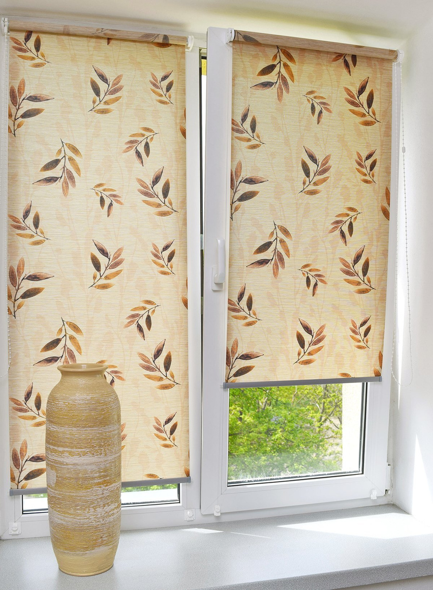 Рулонные шторы Delfa Deste Design Мехико , размер 43х170 см, коричневый, Полиэстер купить по ...