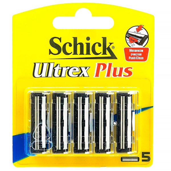 Schick Сменные кассеты "Ultrex Plus", 2 лезвия, увл.полоска, система ...