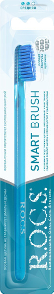 Зубная щетка R.O.C.S. Smart Brush, классическая, средняя жесткость, в ...