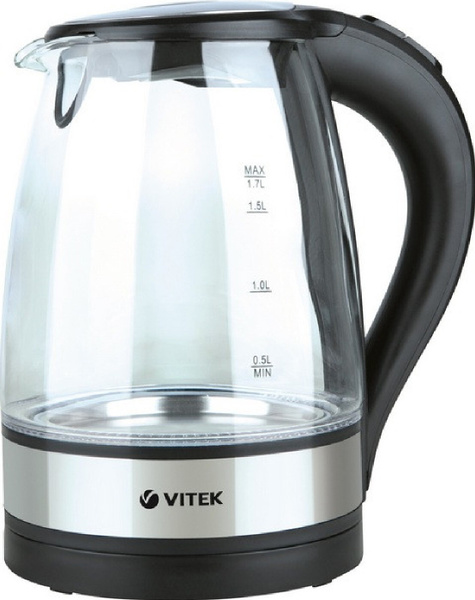 Купить электрический чайник VITEK VT-7008, Металл/стекло по низкой цене ...
