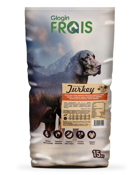 Сухой корм Frais Adult Dog Turkey для взрослых собак средних и крупных ...