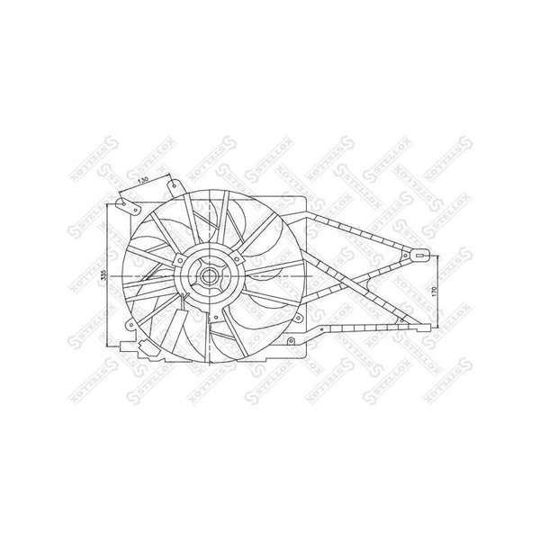 29-99321-SX вентилятор охлаждения Opel Astra/Zafira 1.6-2.2 98-05 ...