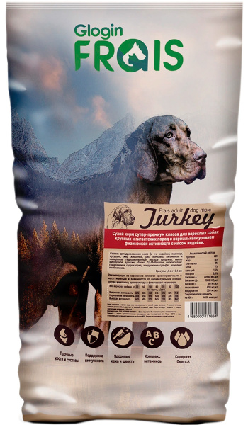 Сухой корм FRAIS SIGNATURE ADULT DOG MAXI TURKEY для взрослых собак ...