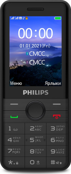 Мобильный телефон Philips E172 Xenium, черный - купить по выгодной цене в интернет-магазине OZON ...