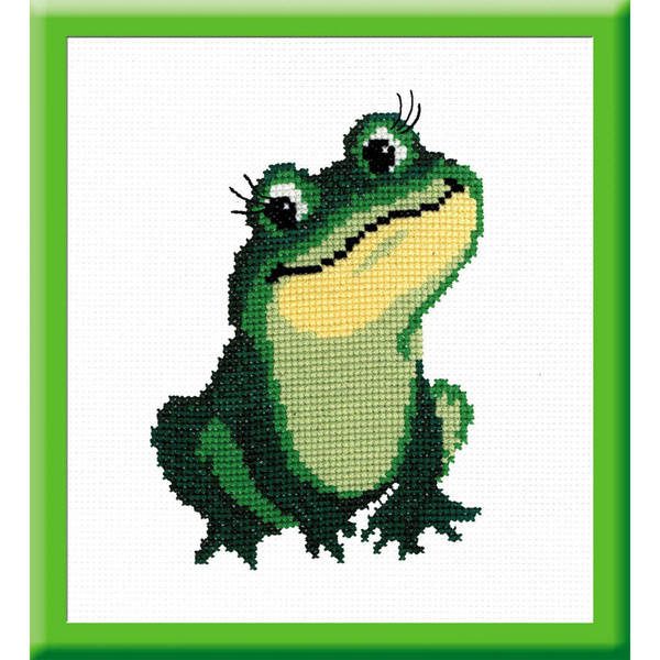 Набор для вышивания крестом РС-Студия, вышивка крестиком Лягушка, 18х13 ...