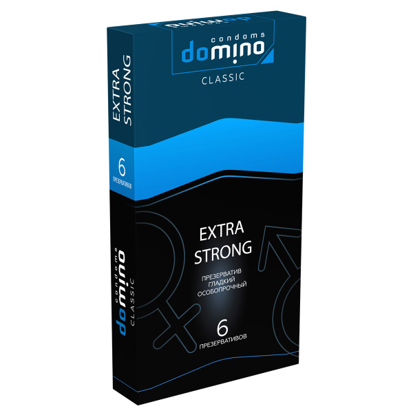 Презервативы гладкие особопрочные Domino Classic Extra Strong 6 шт