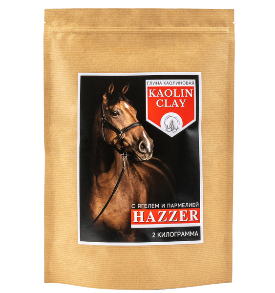 HAZZER, Глина каолиновая для лошадей с ягелем и пармелией, 2кг - купить ...