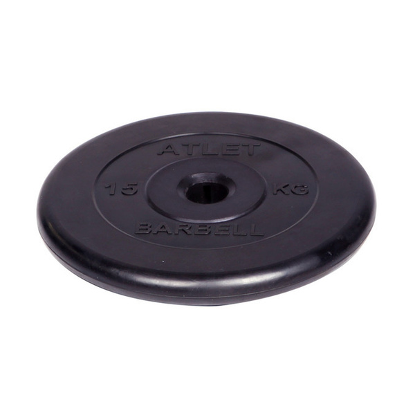 Диск(блин) обрезиненный для штанги и гантелей MB Barbell Atlet 15 кг ...