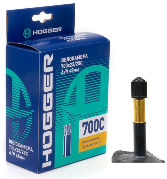 Велокамера 700 HOGGER 700x23/25C AV 48 мм автониппель камера ...