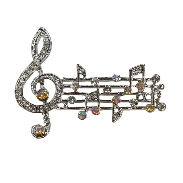 Брошь Скрипичный ключ с нотами купить с доставкой по выгодным ценам в интернет магазине Ozon