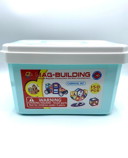 Магнитный конструктор 150 деталей в пластиковом боксе Mag Building ...