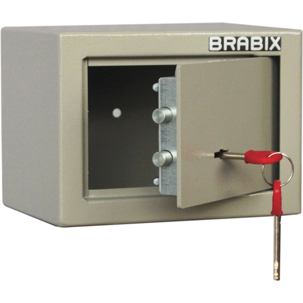 Сейф мебельный BRABIX "D-14m", 145х200х150 мм, 3 кг, ключевой замок ...