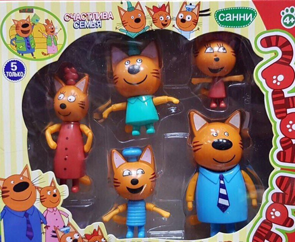 Набор фигурок Три кота, подарочный набор игрушек 3 кота, Коржик ...