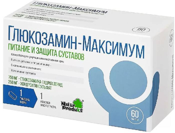 Глюкозамин-Максимум, таблетки 1400 мг, 60 шт. - купить с доставкой по ...