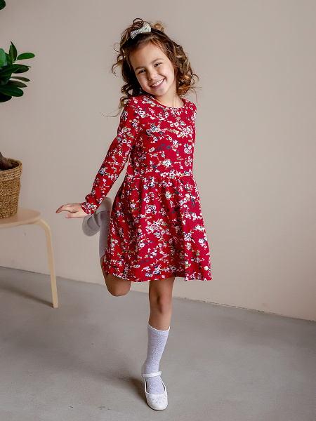 Платье SOVAlina, Девочки, На любой сезон, размер 128, материал Хлопок ...