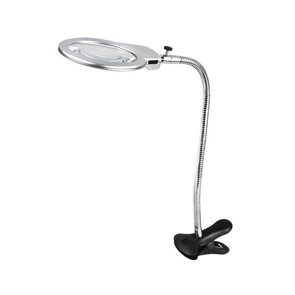 Лупа Kromatech настольная 2/5x, 130 мм, с прищепкой и подсветкой (2 LED) MG15122-1C купить на ...
