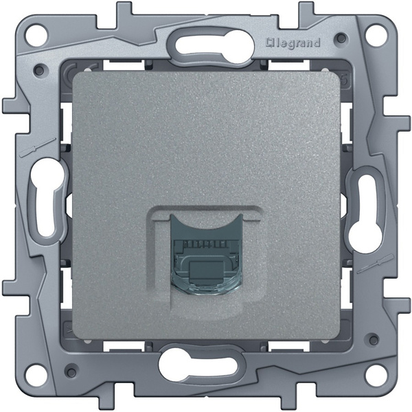 Розетка компьютерная Legrand Etika Rj45 категория 6 Алюминий купить по низкой цене в интернет