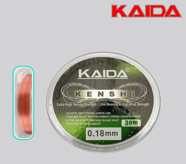Монофильная леска для рыбалки KAIDA Леска KENSHI розовая, 1 шт. по 30 м купить c доставкой на ...
