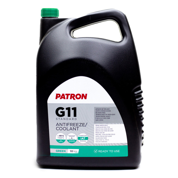 Антифриз PATRON ANTIFREEZE G11 STANDARD GREEN, Готовый раствор купить ...