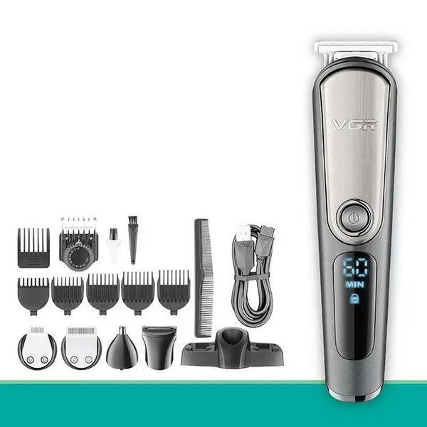 Машинка для стрижки VGR V-105, серебристый - купить по выгодным ценам в интернет-магазине OZON ...