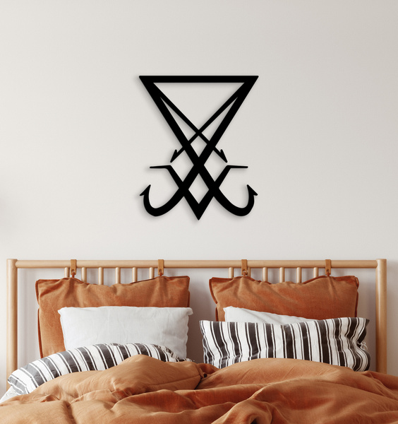 Украшение настенное интерьерное Wooden Decor Shop Печать Люцифера купить по доступным ценам в