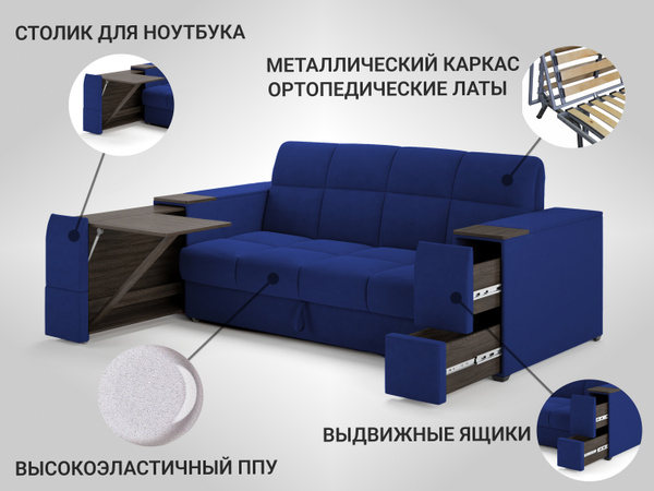 Диван-кровать Флай, механизм Аккордеон, 207х108х110 см - купить по ...