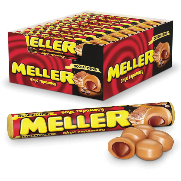 Конфеты-ирис MELLER (Меллер) "Тирамису", 38 г, 89803, 48шт. в комплекте ...