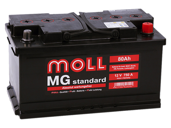 Аккумулятор автомобильный MOLL Аккумулятор (АКБ) MG 80SR 80Ah ОП 750A ...