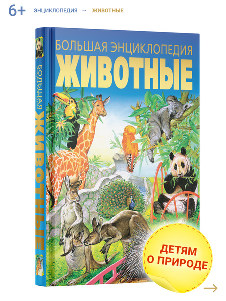 Книга Большая энциклопедия для детей школьников про животных - купить с ...