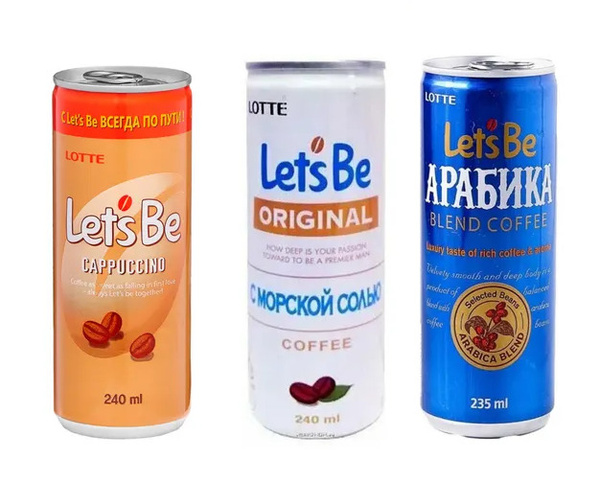 Холодный кофе Lotte Lets'be cappuccino, морская соль, арабика / Лотте ...