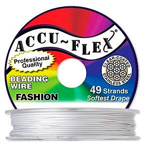 Тросик ювелирный Accu-Flex 49 струн, 0.61мм (0.024in), жемчужный, 50 см ...