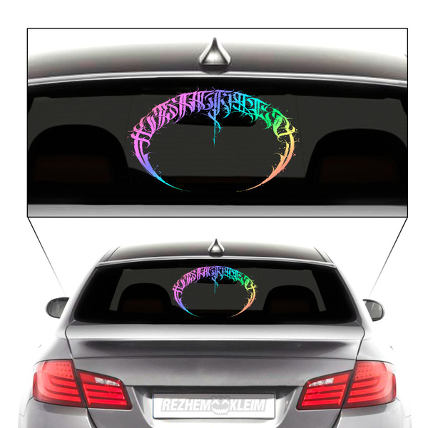 Calligraphy Moon - 60х60см большая японская голографическая наклейка с ...