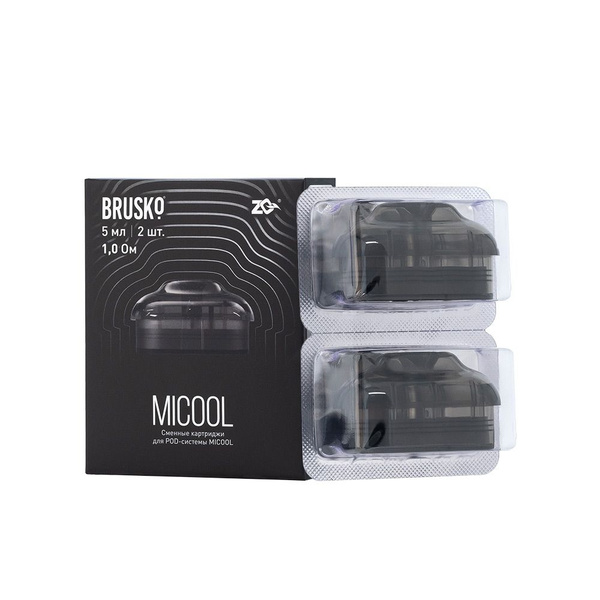 Картридж BRUSKO ZQ MICOOL 1.0 Ом, 5 мл - 2 шт (картридж продаётся без жидкости) - купить с ...