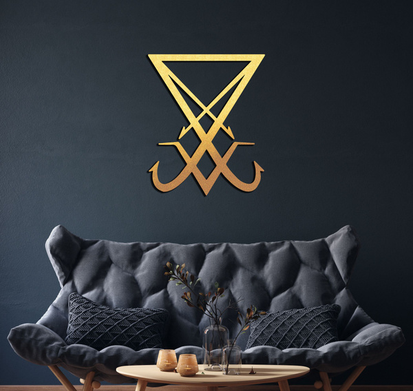 Украшение настенное интерьерное Wooden Decor Shop Печать Люцифера купить по доступным ценам в