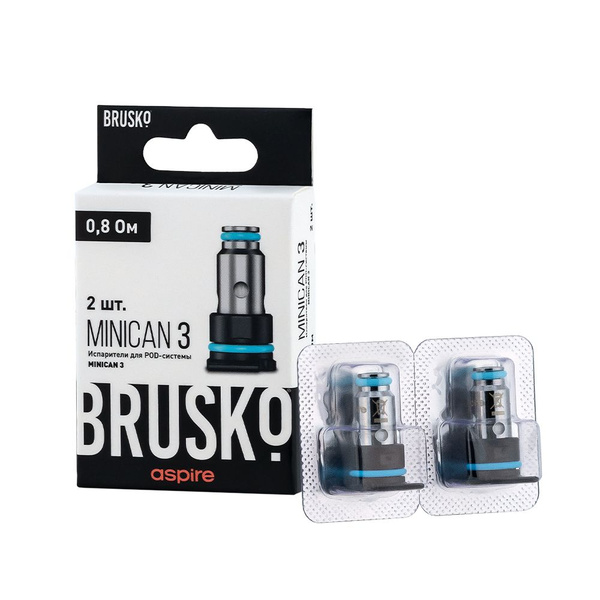 Сменный испаритель Brusko Minican 3 0 8 Ом упаковка 2 шт без
