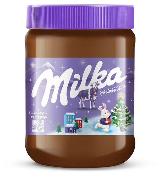 Новогодняя ореховая паста Milka с добавлением какао, 350 г - купить с ...