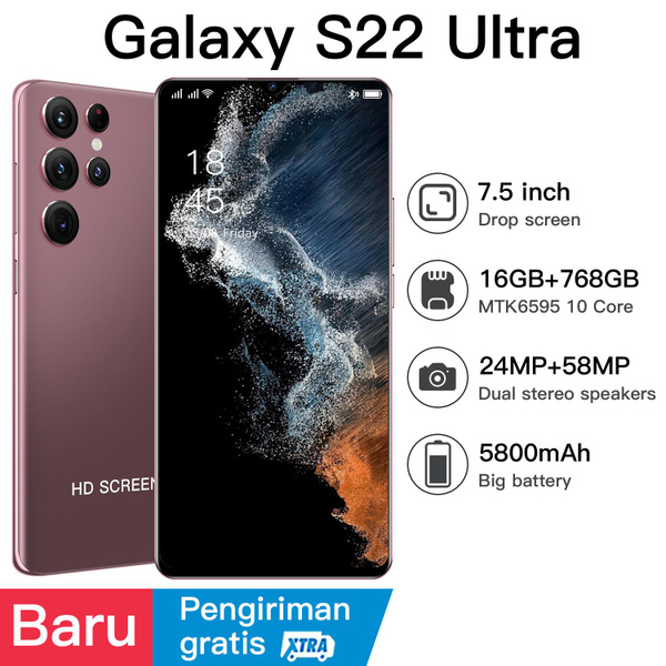 Смартфон Galaxy S22 Ultra экран мобильного телефона 7,5 дюймов - купить ...