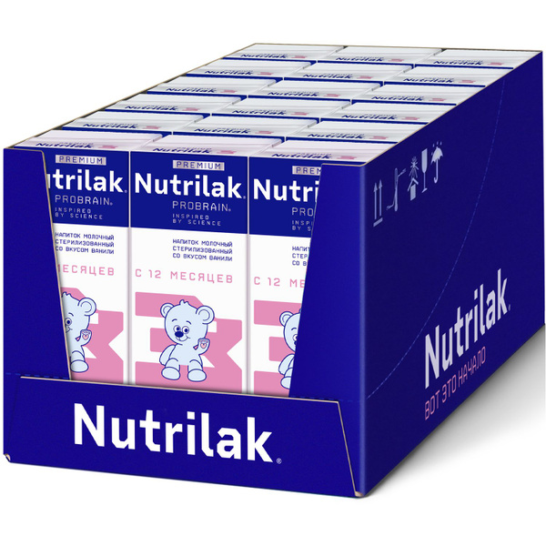 Молочная смесь готовая Nutrilak Premium 3, с 12 месяцев, 200 мл х 18 шт ...