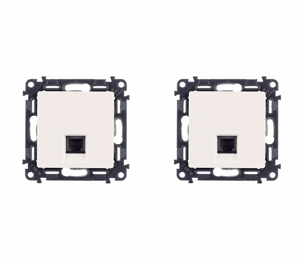 Розетка телефонная Legrand Valena LIFE 753438 скрытая установка белая ...