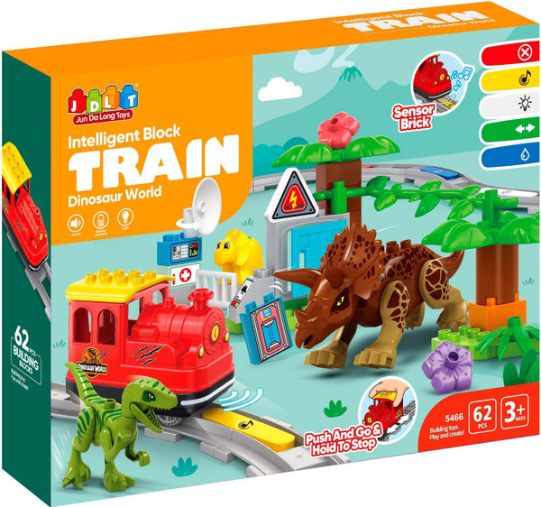 Конструктор JDLT Поезд, со светом, звуком и сенсорами упревления, 62 детали купить на OZON по ...
