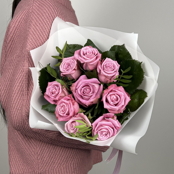 Роза ALMOND ROSES, цвет темно-розовый, 9 шт купить по выгодной цене в ...