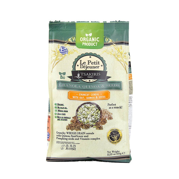 Гранола хрустящая LE PETIT DEJEUNER TSAKIRIS FAMILY с киноа, злаками и ...