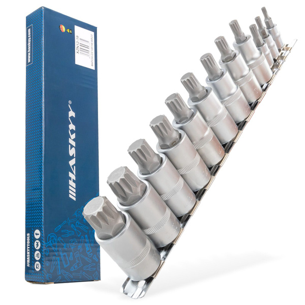 Набор торцевых вставок-бит SPLINE 1/4" M4-M5-M6, 1/2" M8-M18 (12 ...