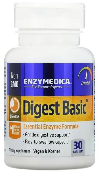 Enzymedica, Digest Basic, состав с основными ферментами, 30 капсул - купить с доставкой по ...