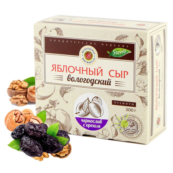 Сыр яблочный "Вологодская мануфактура" с черносливом и орехом без ...