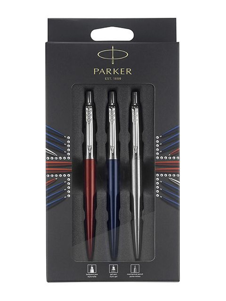 Набор Parker Jotter London Trio: гелевая ручка Red CT + шариковая ручка ...