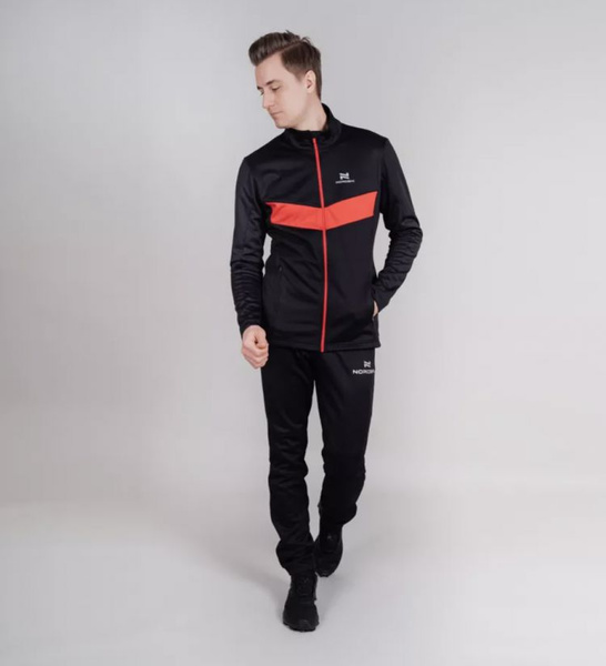 Костюм разминочный Nordski BASE Black/Red NSM815910, S, Мужской, Зима, размер 46 — купить в ...