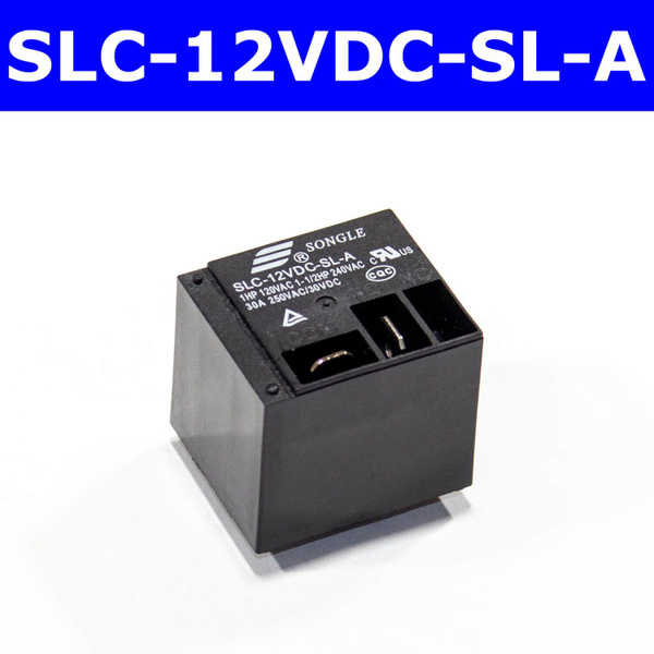 Характеристики SLC-12VDC-SL-A -реле электромагнитное (12В, 250В/30А ...