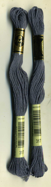 Мулине DMC (Франция), артикул 117, 100% хлопок, цвет 317 Сталь ...