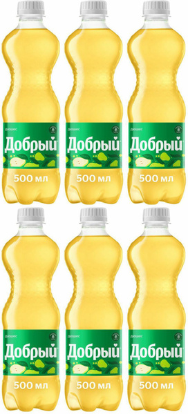 Газированный напиток Добрый дюшес 0,5 л, комплект: 6 бутылок по 0.5 л ...